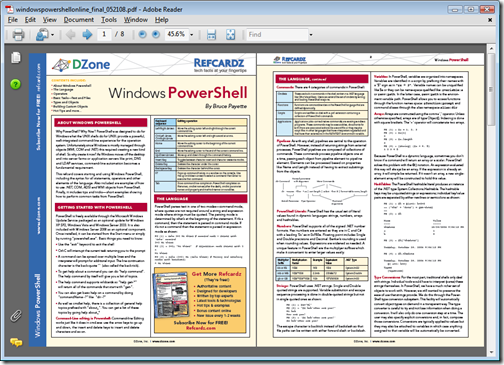 New Free (Regware) PowerShell 8 Page Reference Card - Greg's Cool ...